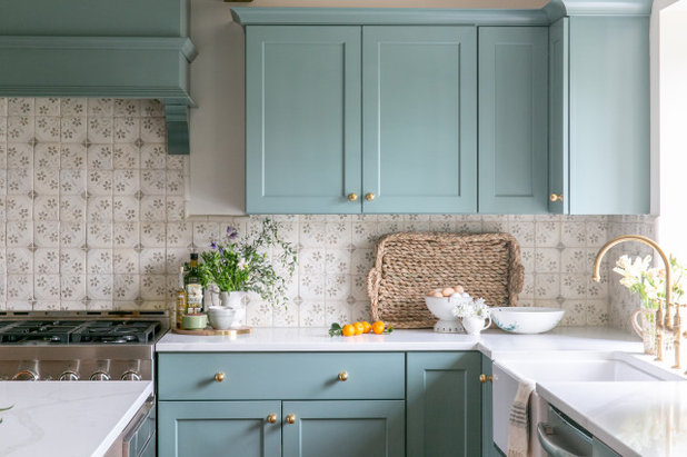 Kitchen of the Week: Blue-Green Cabinets With Rustic Wood Details