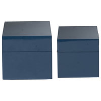 A&B Home Modern Blue Decorative Boxes With Silver Accent Set Of 2 ...