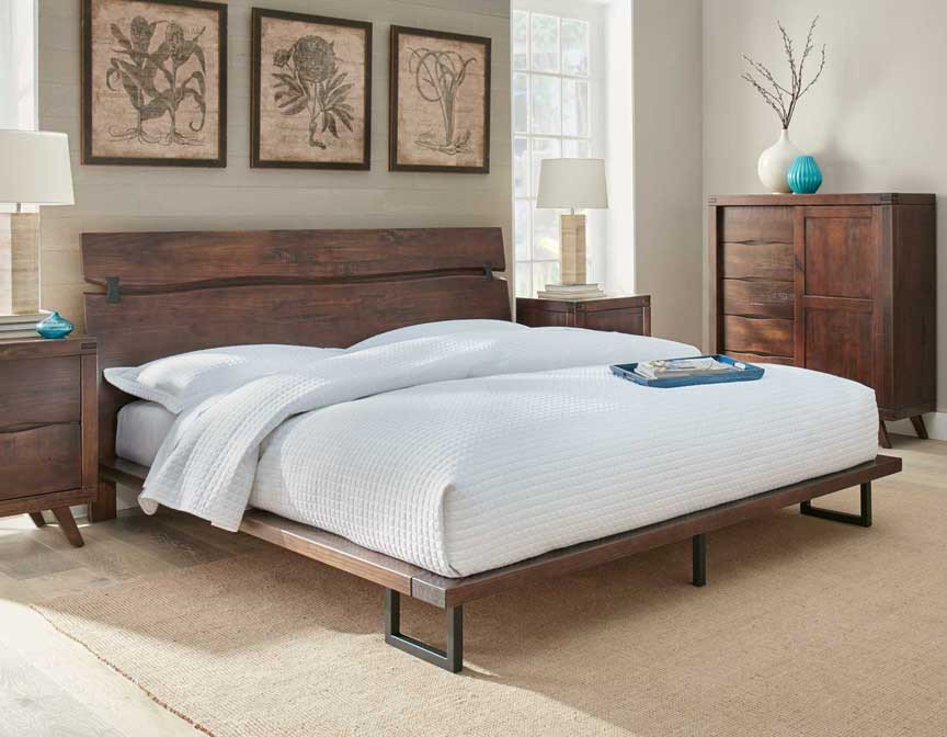 Rustic Platform Bed, Queen - Industrial - Platform Beds - by san carlos ...