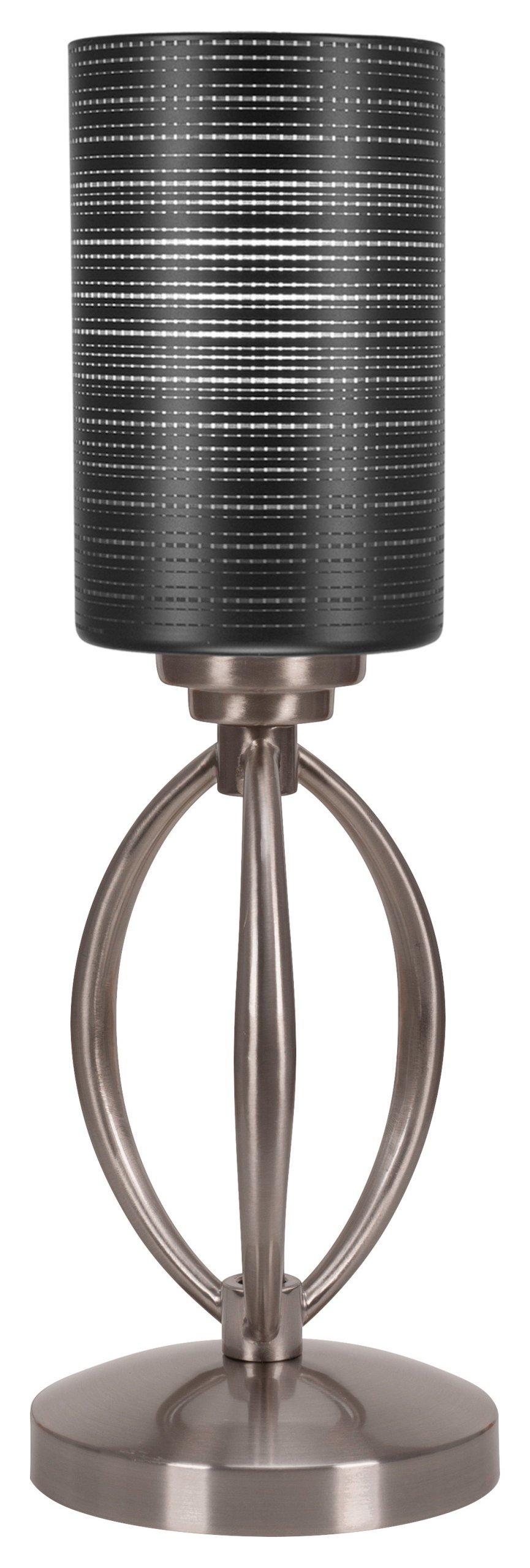 Marquise Accent Lamp In Brushed Nickel Finish With 4" Black Matrix ...