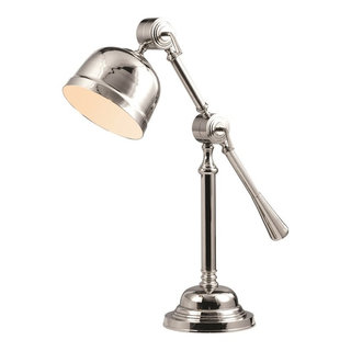Elegant Lighting Vintage Task Table Lamp, Chrome - Traditional - Desk ...