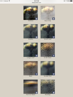 Interior door with flemish or obscure glass