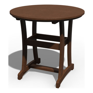 Poly Lumber Round Legacy Table, 42 Inch - Contemporary - Outdoor Pub ...