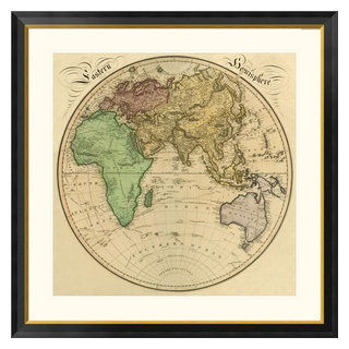 "Eastern Hemisphere, 1831" Framed Digital Print by Daniel Lizars, 26 ...