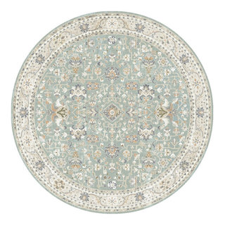 Windsor Manchester Traditional Area Rug, 5'3" Round - Mediterranean ...