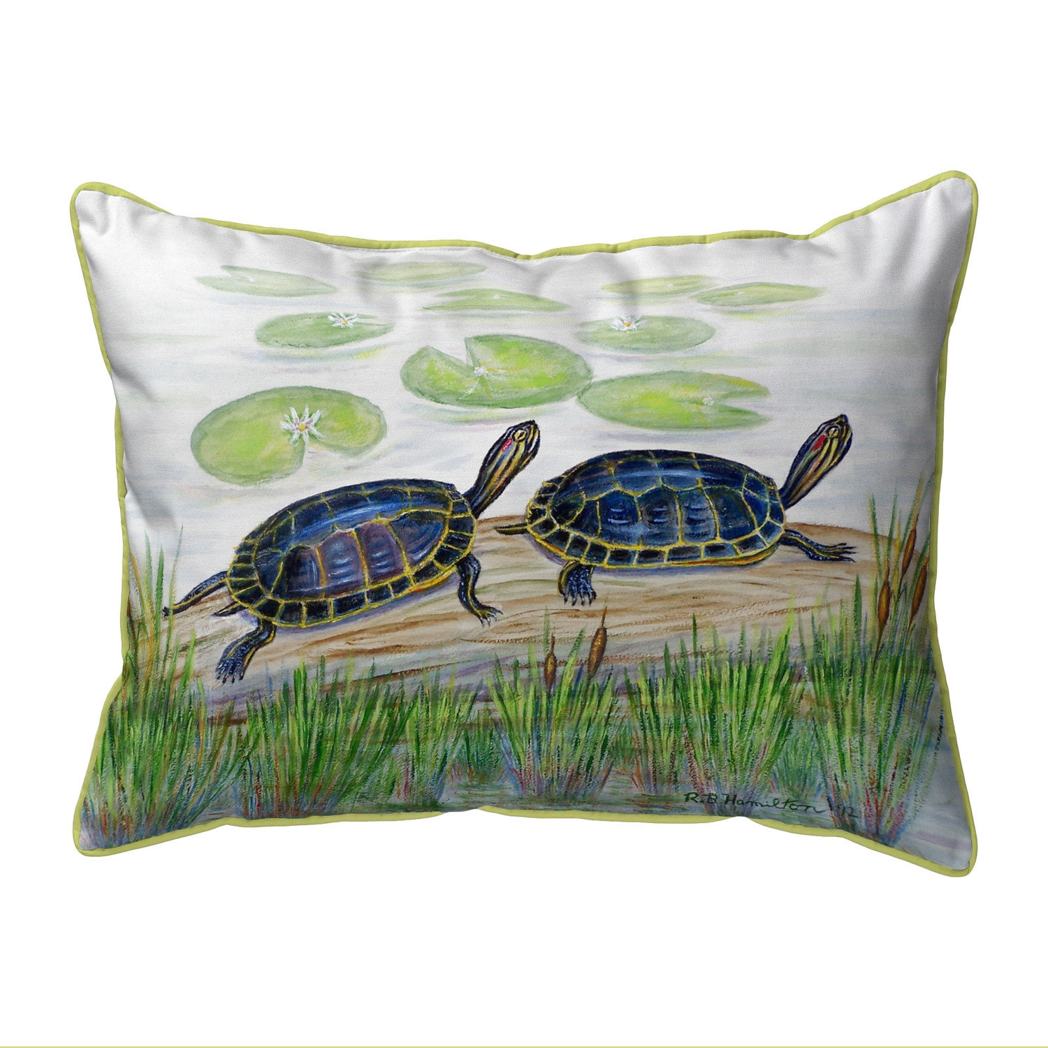 Two Turtles Large Indoor/Outdoor Pillow 16x20, 16 inches x 20 inches ...