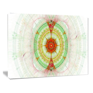 Cabalistic Fractal Green Sphere, Abstract Wall Art Canvas, 20"x12"x1 ...