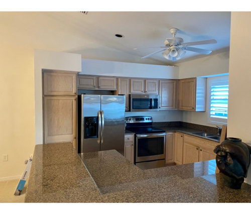 Kitchen soffit with vaulted ceilings