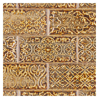 Zurbaran 4-1/2" x 8-7/8" Ceramic Wall Tile - Traditional - Wall And ...