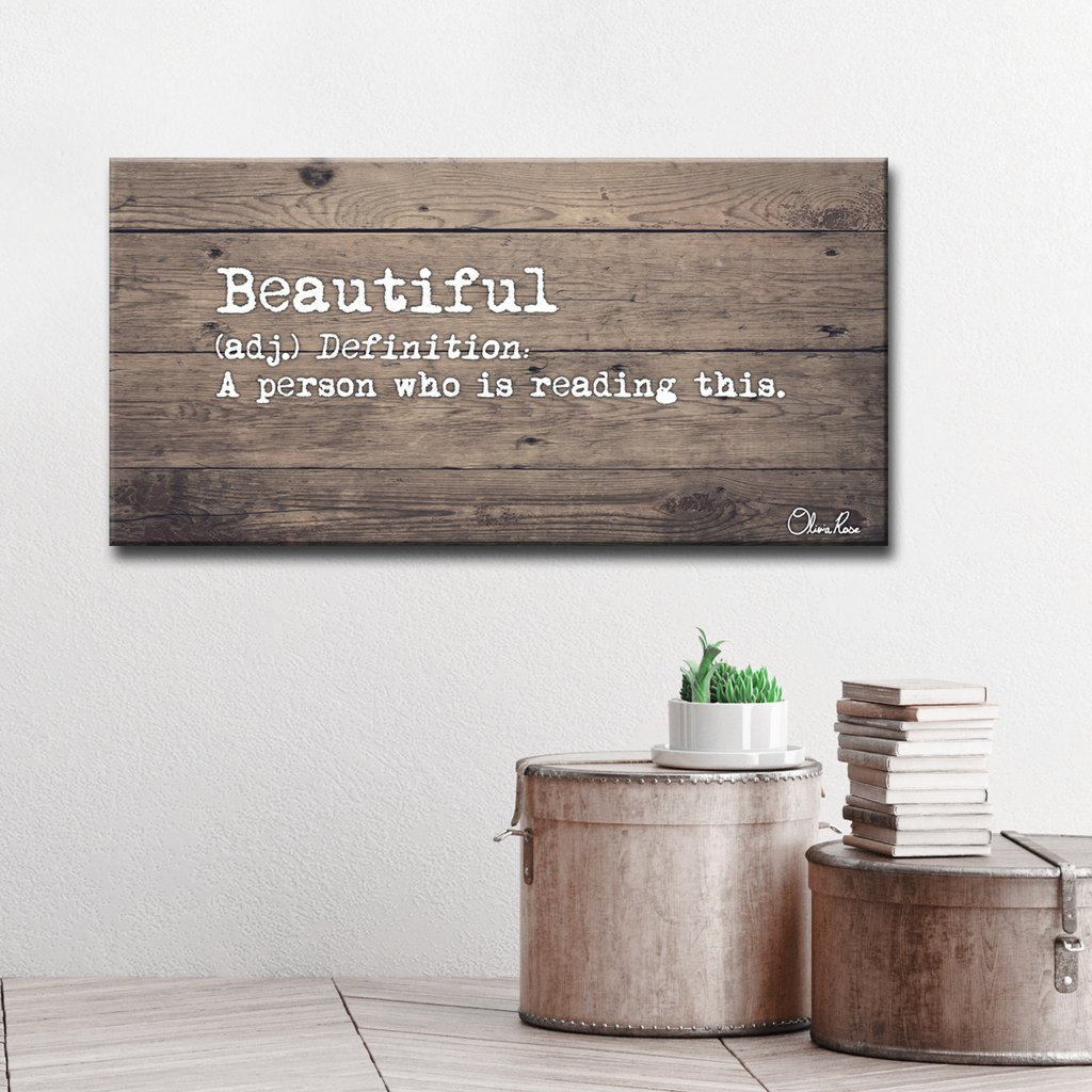 Ready2HangArt 'Define Beautiful' Inspirational Canvas Art, Olivia Rose ...
