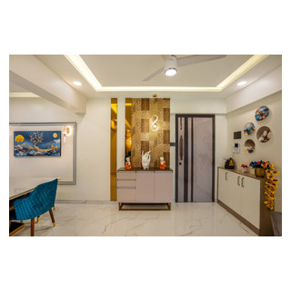 Amit & Apurva's 3BHK Apartment | Foyer | Bonito Designs | Mumbai - Contemporary - Entry ...