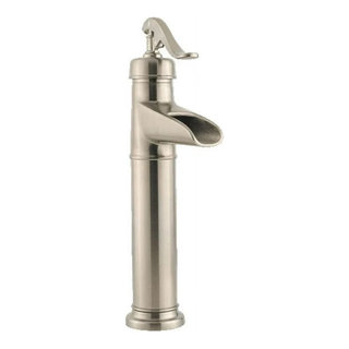 Vessel Bathroom Faucet with Classic Tall Design, Pump-Like Lever ...