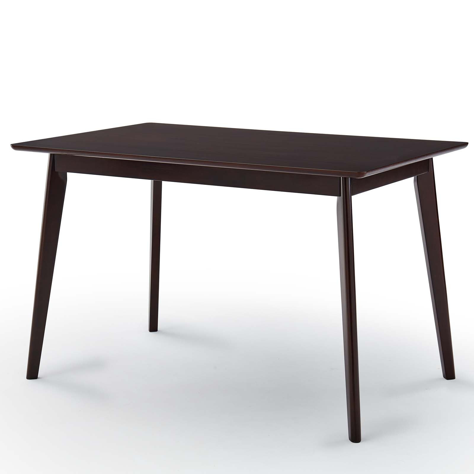 Dining Table, Rectangular, Wood, Drak Brown, Modern, Cafe Bistro ...