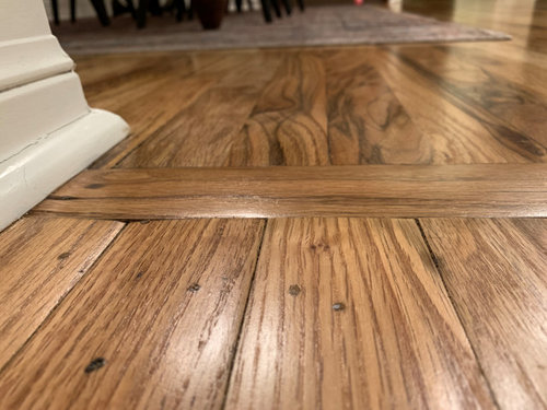 Crowning on newly installed hardwood