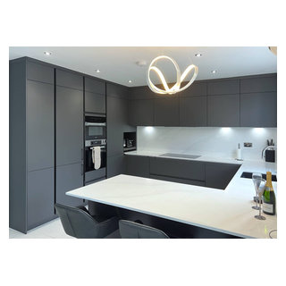 Modern Graphite Grey Kitchen Sidcup - Contemporary - Kitchen - London ...