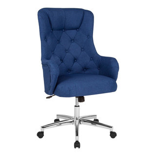 Beige Fabric High Back Chair - Contemporary - Office Chairs - by Beyond ...