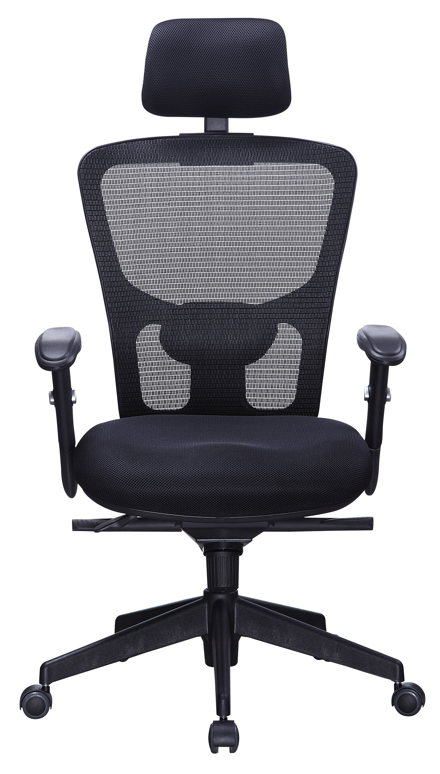 Office Factor Executive Managers High Back Black Mesh Chair ...