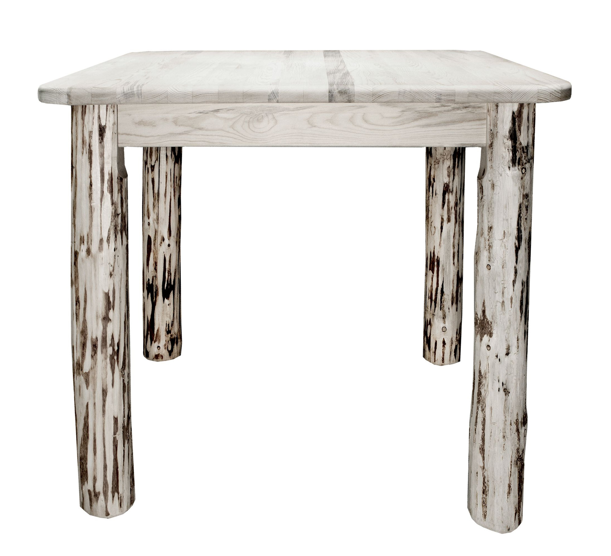 Montana Collection Square 4 Post Dining Table, Clear Lacquer Finish ...