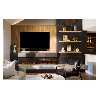 Stunning Entertainment Center & Bar - Modern - Living Room - Sacramento ...