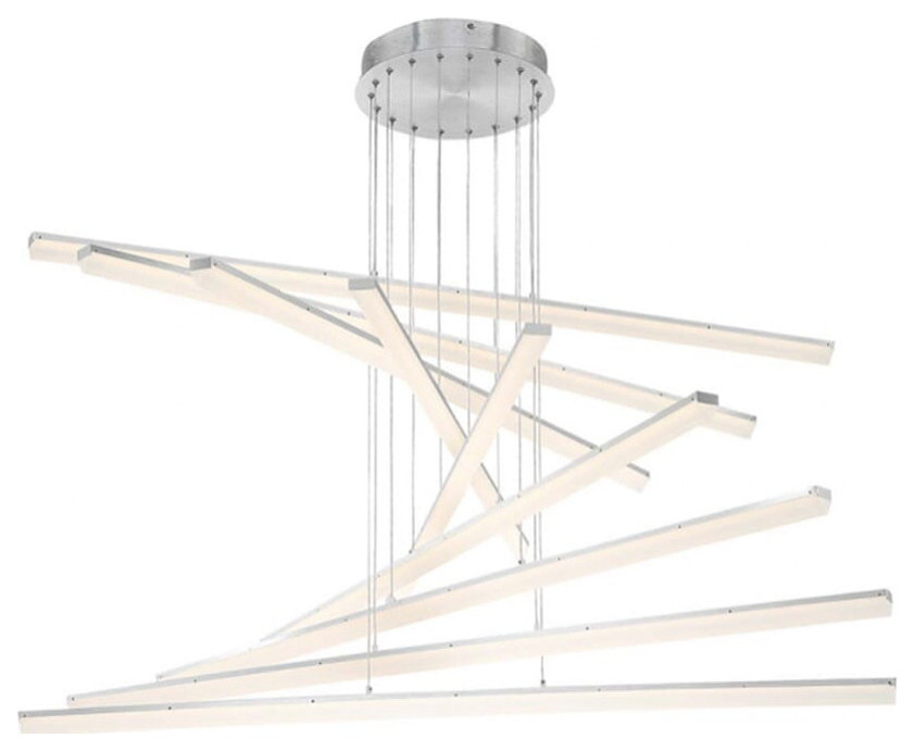 WAC Stack 3000K Pendant Light in Brushed Aluminum, 48.000 - Modern ...