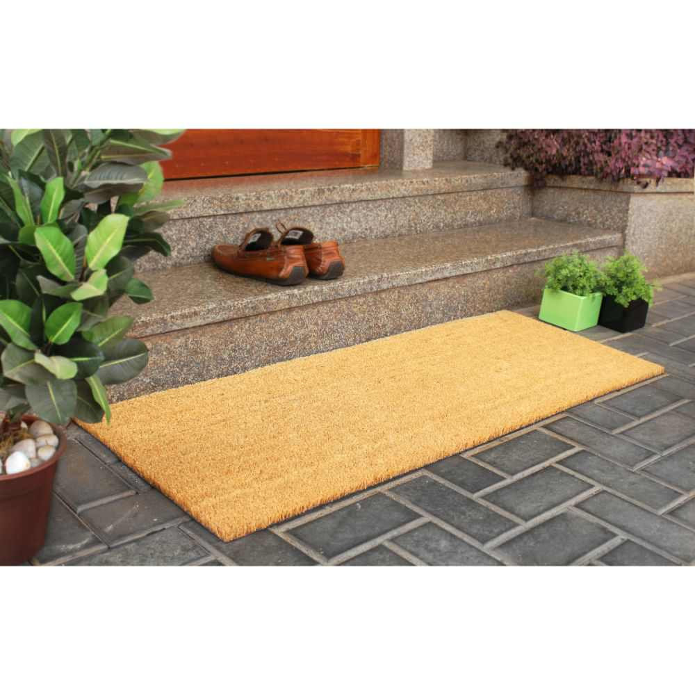 RugSmith Natural Machine Tufted Coir Doormat, 18" x 30", 18" x 30 ...