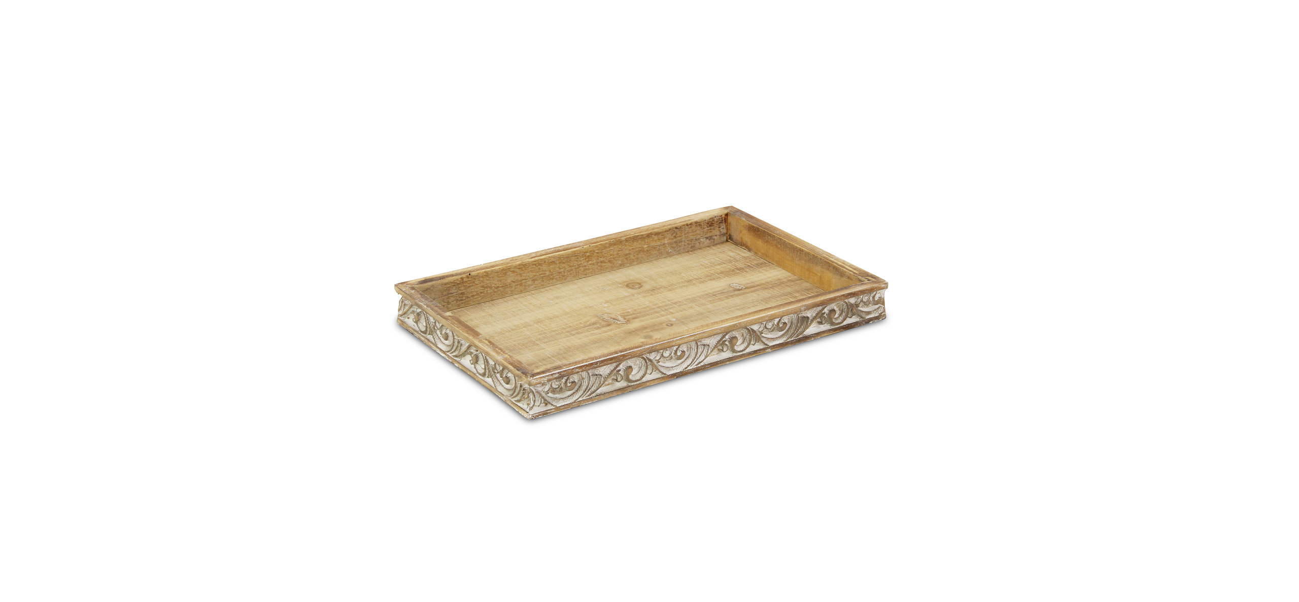 Hand-Carved Wooden Tray - Traditional - Serving Trays - by Cheungs | Houzz