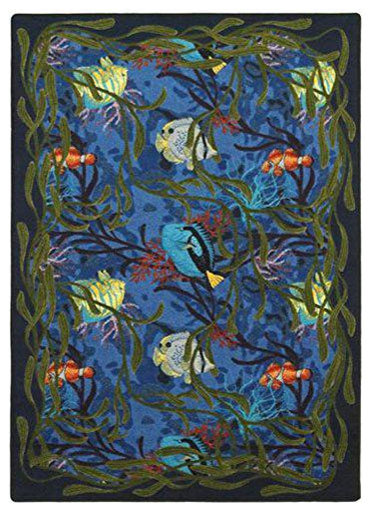 Joy Carpet Kaleidoscope Under the Sea Area Rug, 7'8" X 10'9" - Beach ...