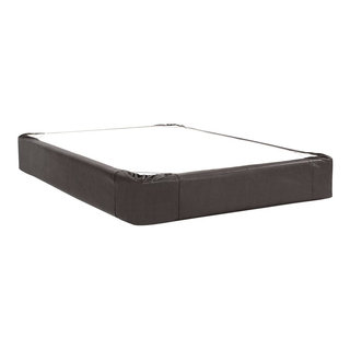 Howard Elliott Black Faux Leather King Boxspring Cover - Contemporary ...