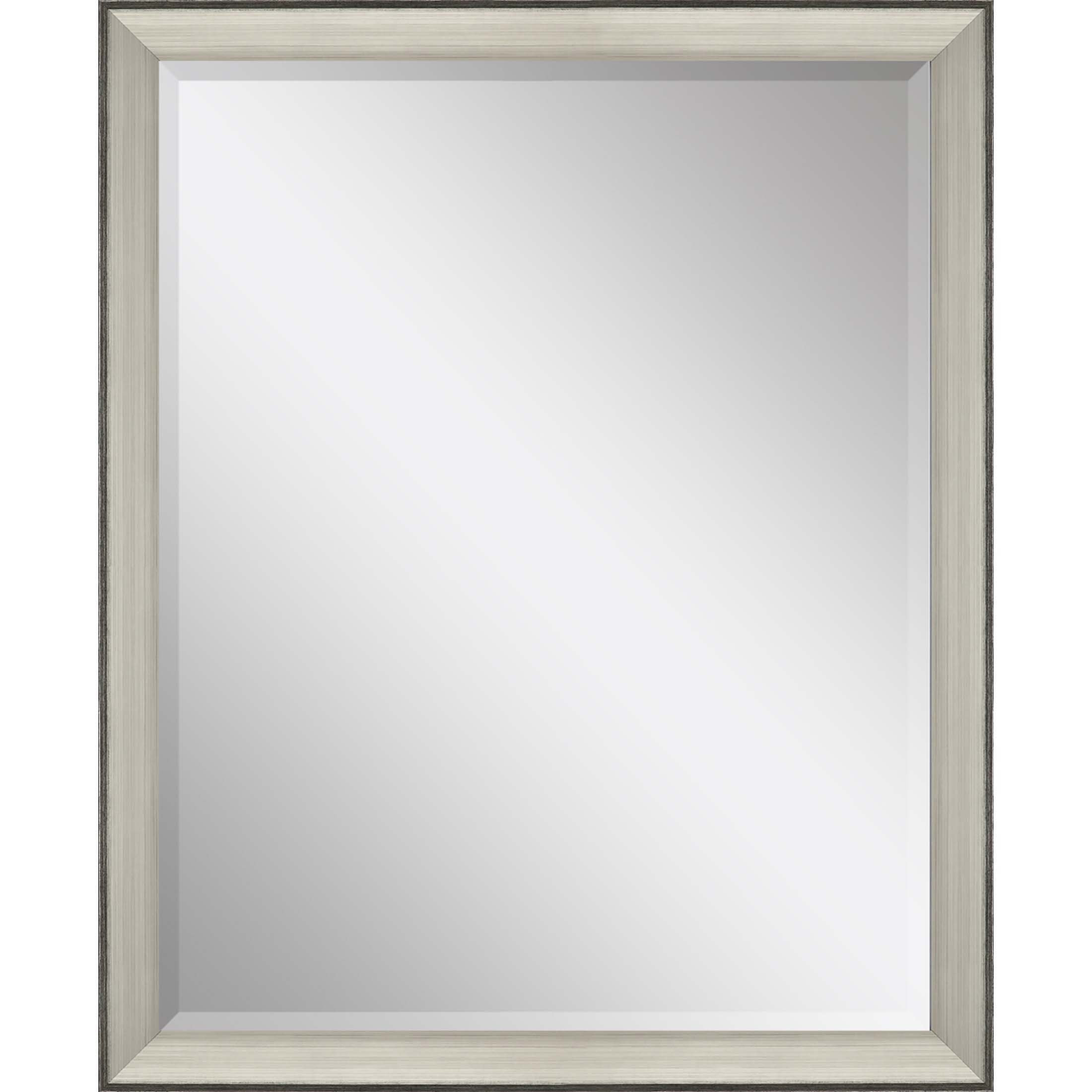Framed Beveled Mirror, Metallic, 34"x44", 34"x44" - Transitional - Wall ...
