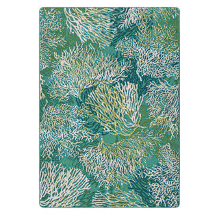 Oceanic Blooms, Aqua, 5'x8', 5'x8' - Beach Style - Area Rugs - by ...