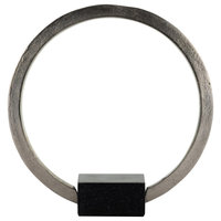 Metal, 12", Standing Ring, Base, Nickel/Black, 12x3x13 inches ...
