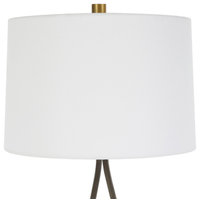 Open Black Iron Ellipse Table Lamp 36 in Tall Curve Minimalist Modern ...