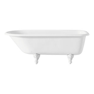 Cheviot Products Traditional Cast Iron Bathtub With Continuous Rolled ...