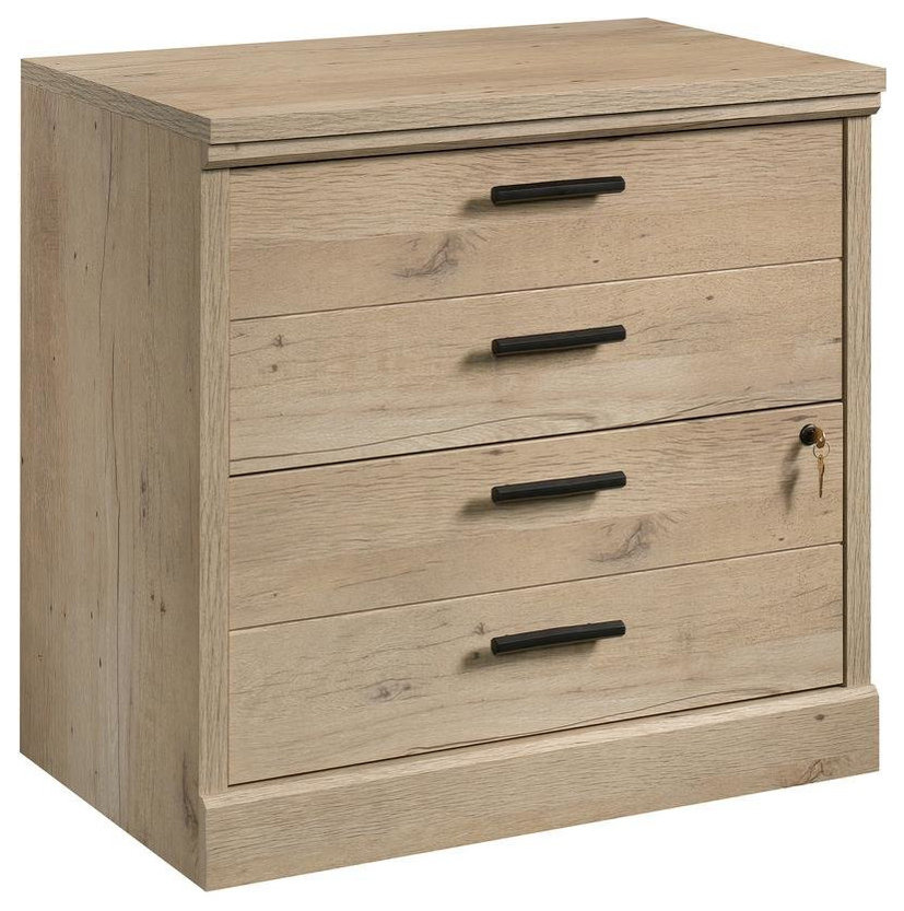 Beige Storage Cabinet with Doors and Shelves, Engineered Wood ...