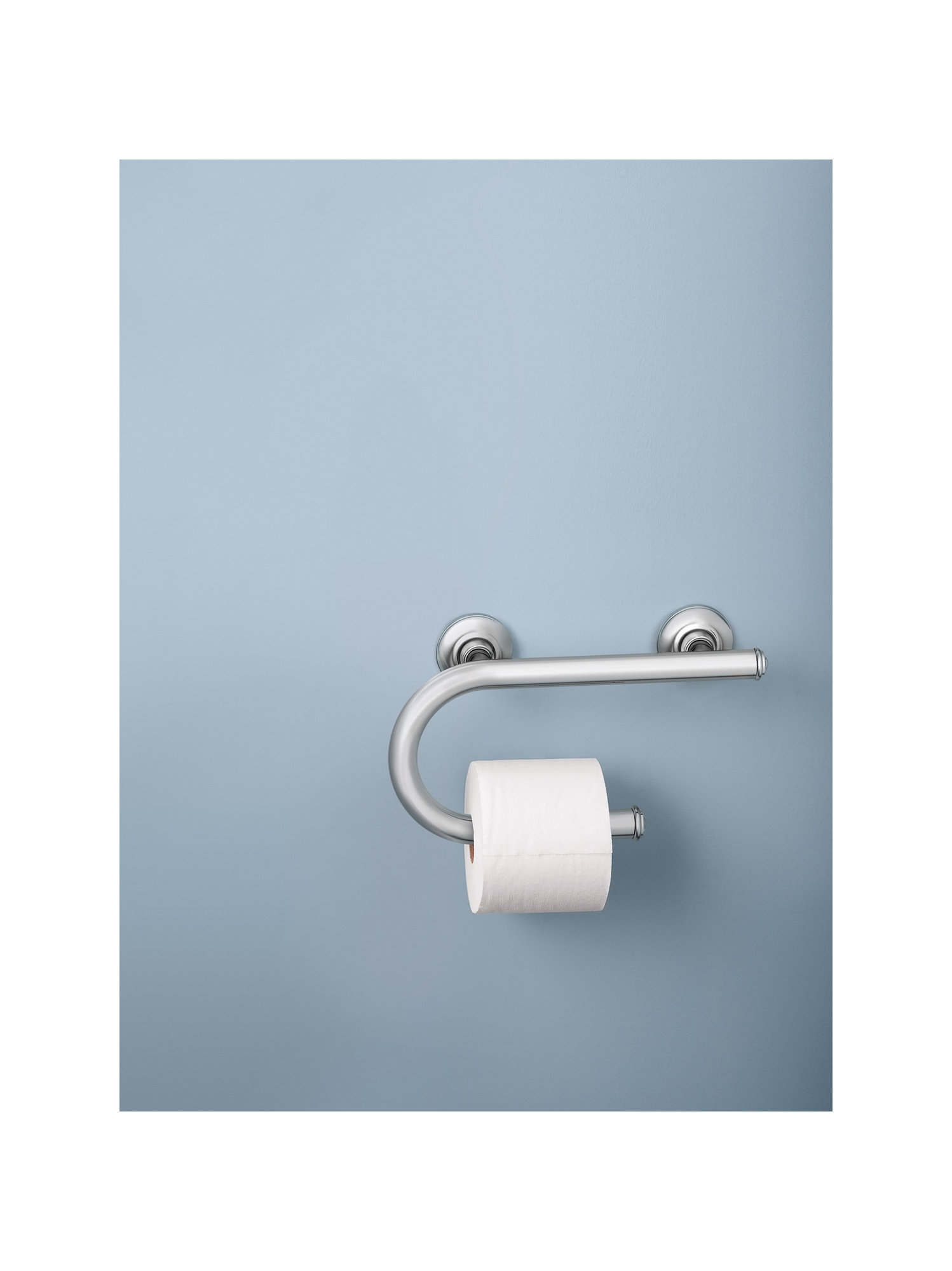 Grab Bar 8" Grab Bar With Paper Holder - Transitional - Grab Bars - by ...