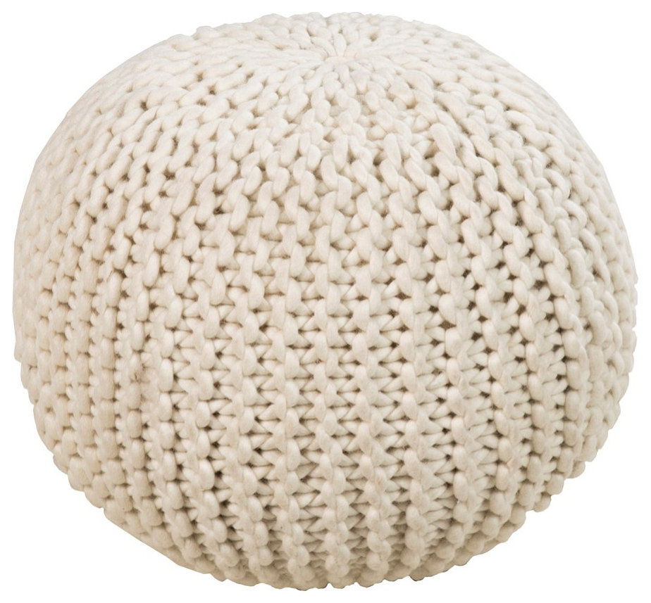 SP Pouf by Surya, Tan - Scandinavian - Floor Pillows And Poufs - by HedgeApple | Houzz