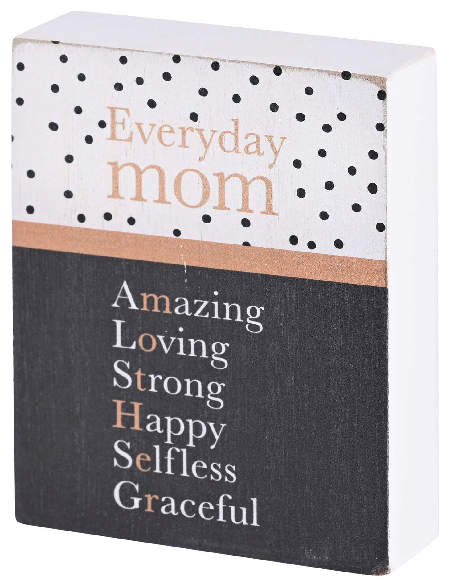 Tabletop Plaque Everyday Mom White 3x4 - Farmhouse - Decorative Objects ...