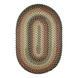 Santa Maria Traditional Braided Rug, 8'x11' Oval - Contemporary - Area ...