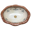 Hand Painted Sink " Veronica " Lotus Drop-In Sink - Traditional ...