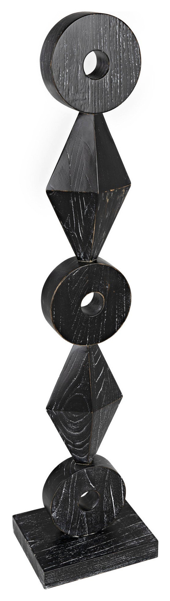 Totem Sculpture, Cinder Black - Transitional - Decorative Objects And ...