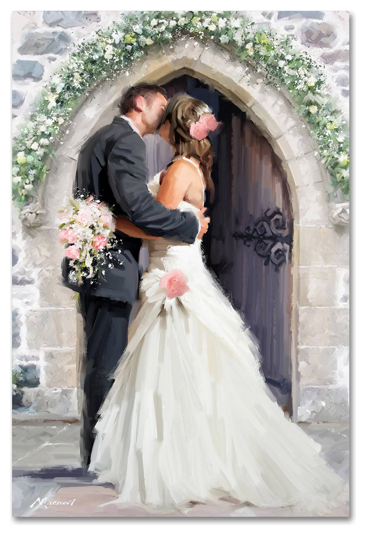 The Macneil Studio 'Wedding Kiss' Canvas Art, 30"x 47" - Contemporary ...