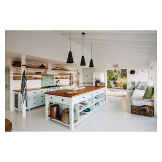 Coastal Bush Home and Cottage Renovation. - Transitional - Kitchen ...