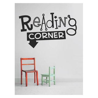 Decal Vinyl Wall Sticker, Reading Corner Quote, 14x30", 14X30 ...
