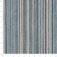 Blue Small Scale Stripe woven Upholstery Fabric by the Yard, By The ...
