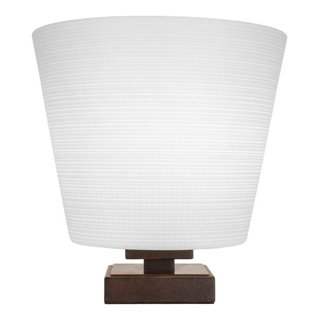 Luna 1-Light Table Lamp, Dark Granite/White Matrix - Transitional ...
