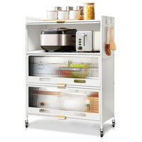 Mega Casa Steel 3-Door Accent Cabinet - White - Transitional - Accent ...