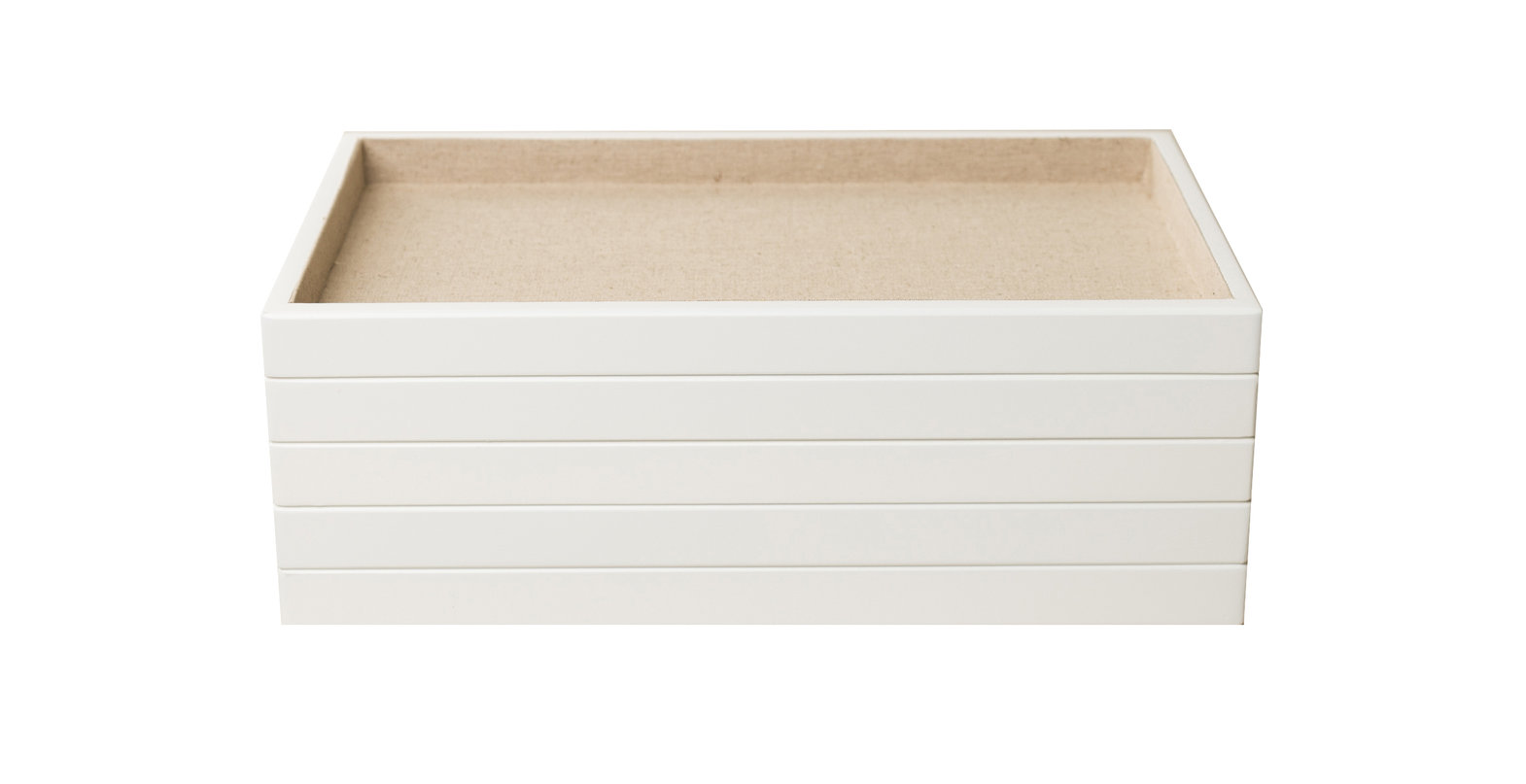 5pc Stackable Trays, White - Transitional - Jewelry Boxes And ...