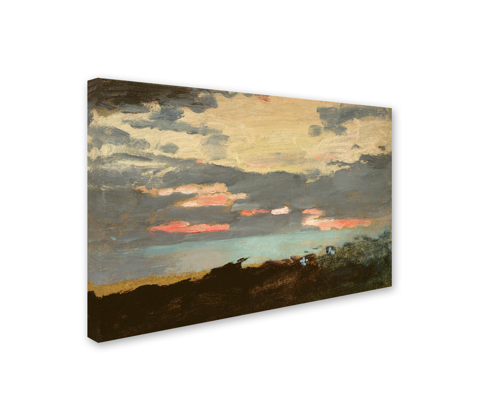Winslow Homer 'Sunset, Saco Bay' Canvas Art, 19"x 12" - Contemporary ...