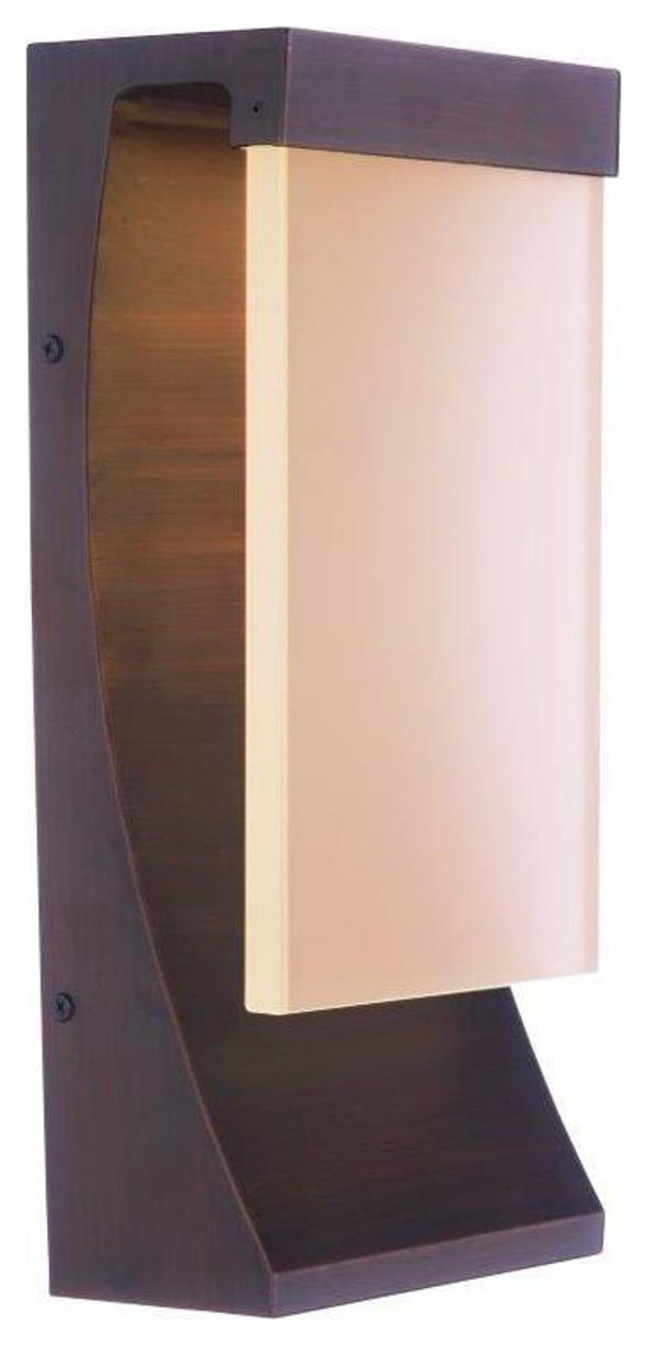 Vault 1 Light Outdoor Wall Light, Aged Bronze Brushed - Transitional ...