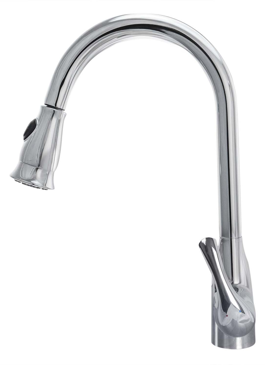Cosmo Single-Handle Pull-Down Sprayer Kitchen Faucet With Ceramic Disc ...